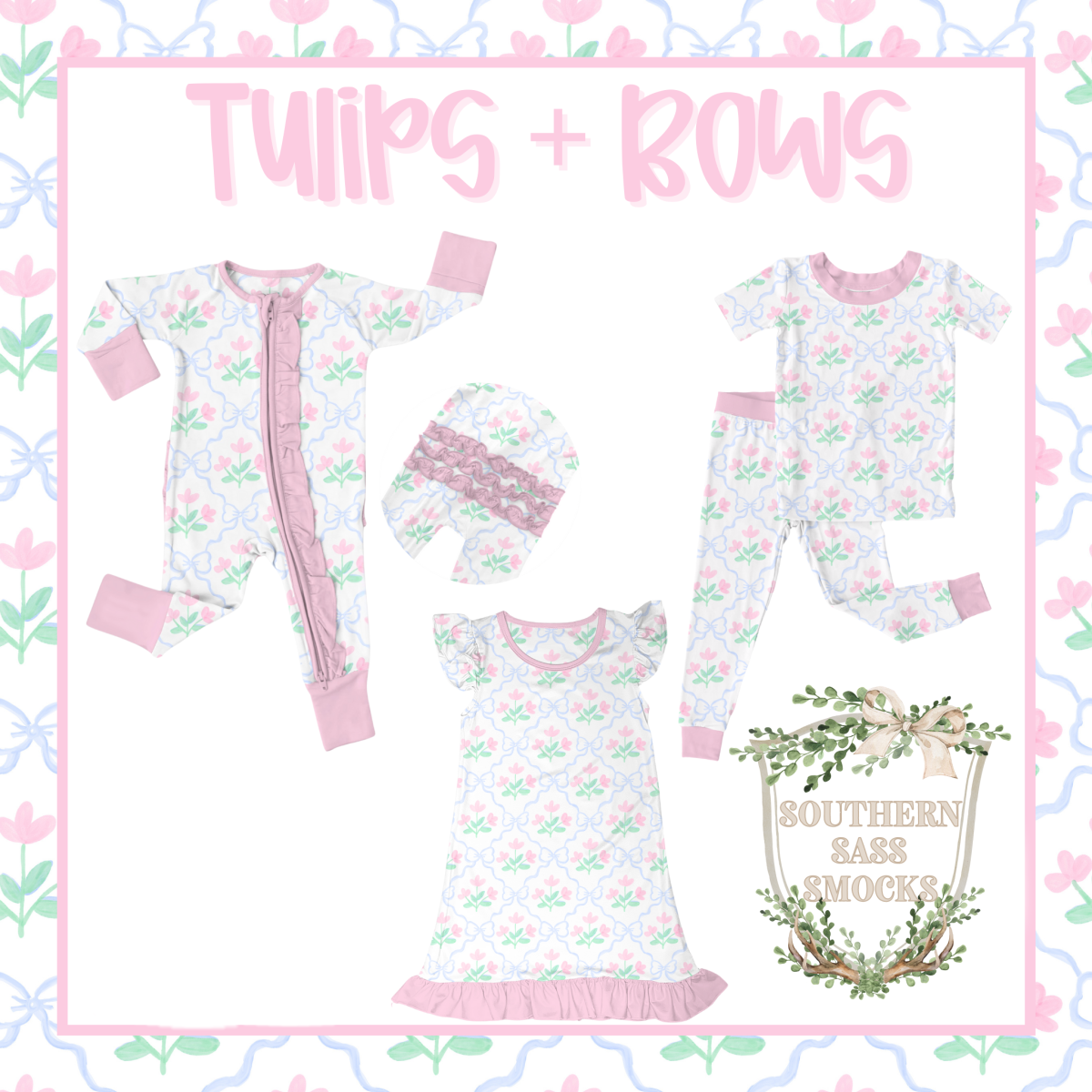 BFPO: Tulips + Bows Collection(ETA MARCH) – Southern Sass Smocks