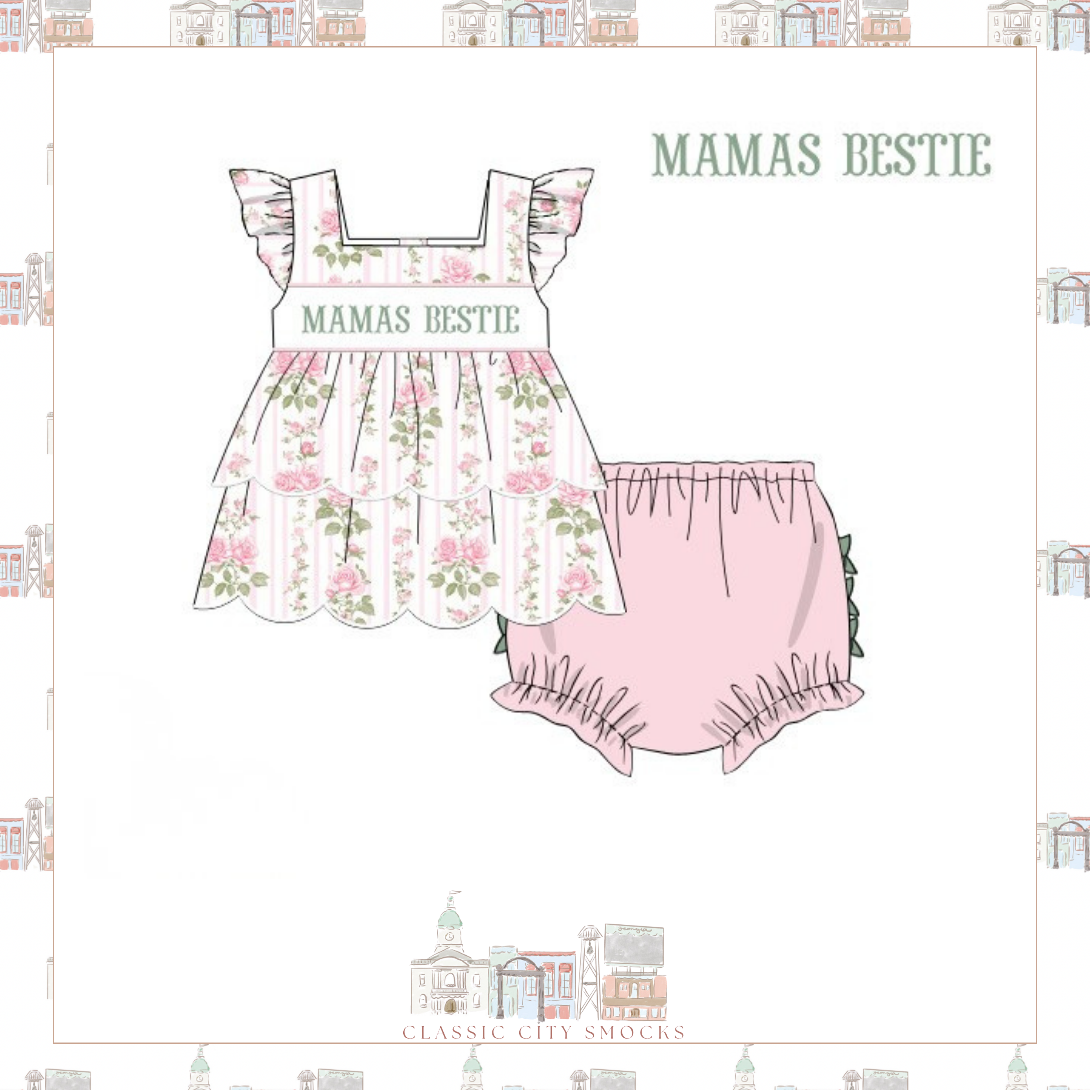 PO 15: LoveSmockFancy Name Smock Diaper Cover Set – Southern Sass Smocks
