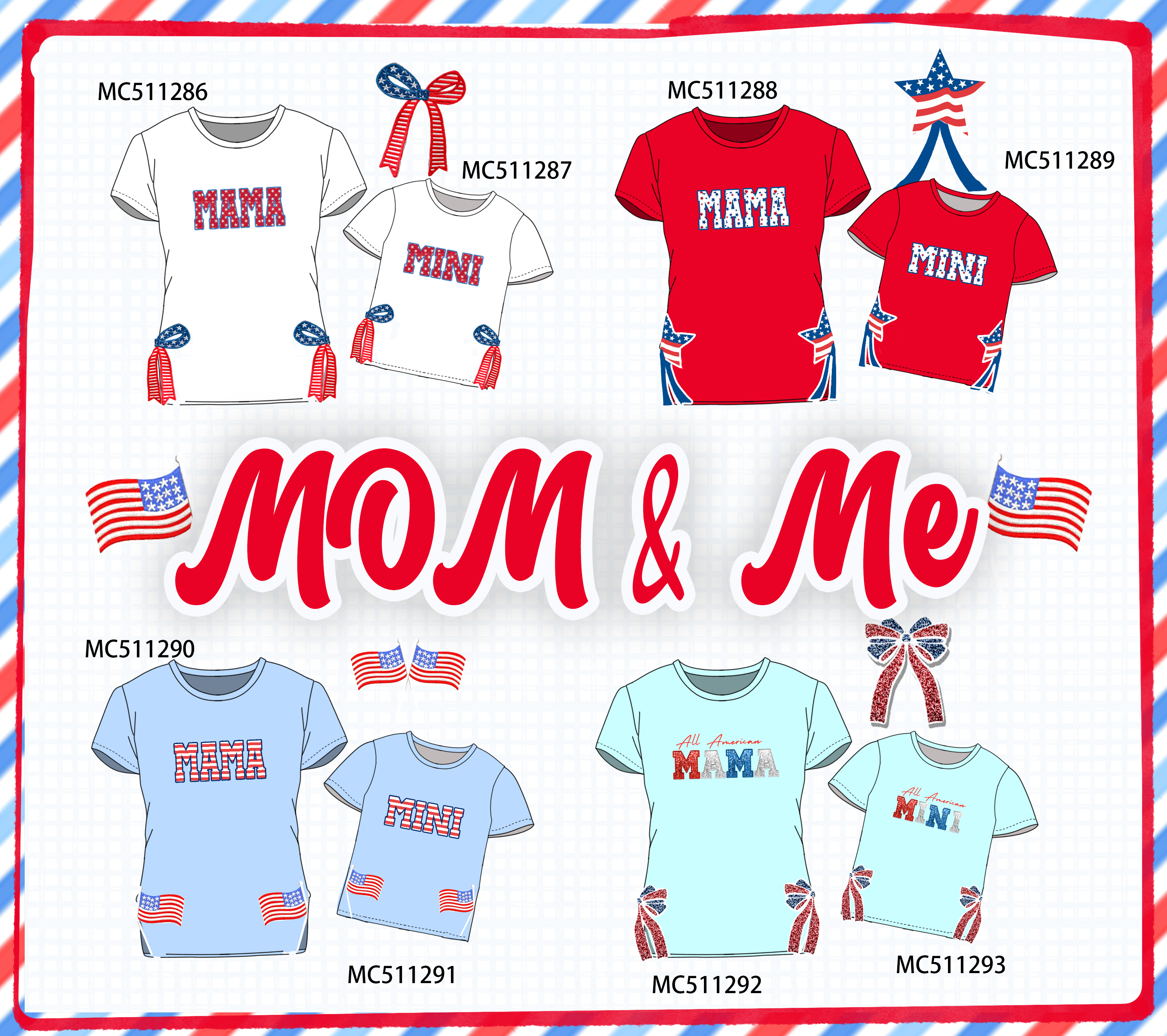 PO73 Patriotic MAMA&MINI collection – Southern Sass Smocks
