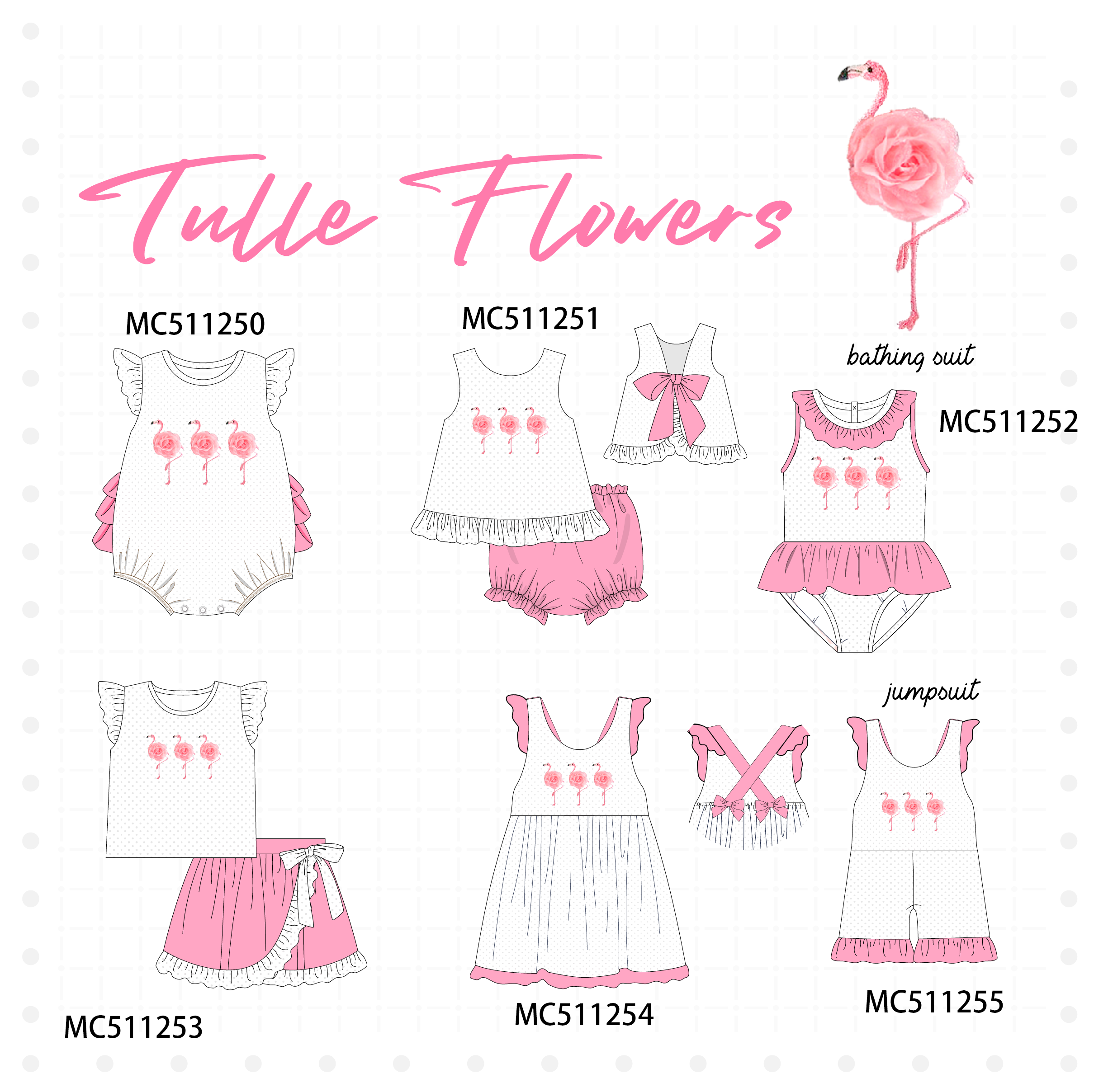 PO73 Pink flamingo embroidery collection – Southern Sass Smocks