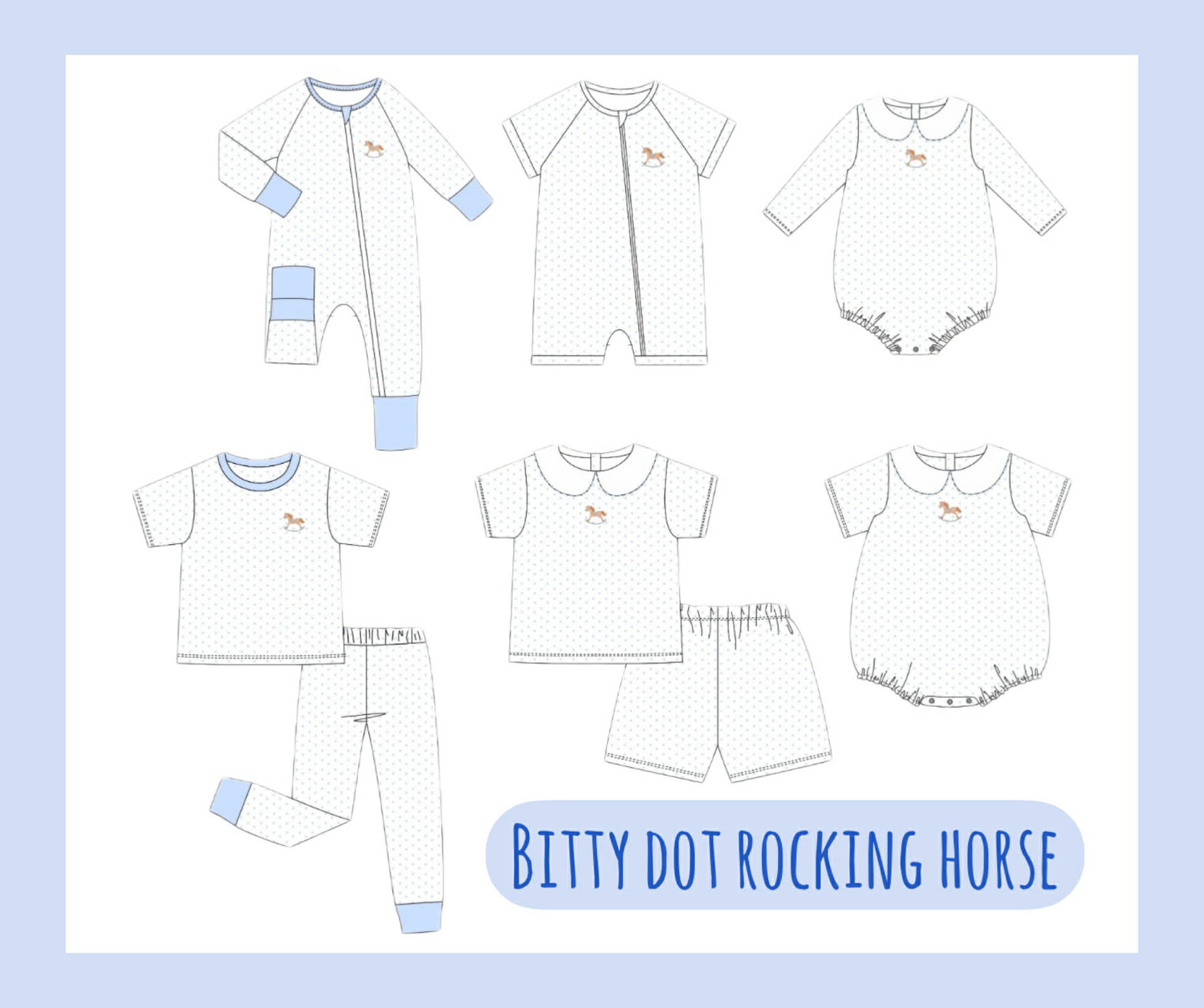BITTY DOT ROCKING HORSE COLLECTION - ETA APRIL – Southern Sass Smocks